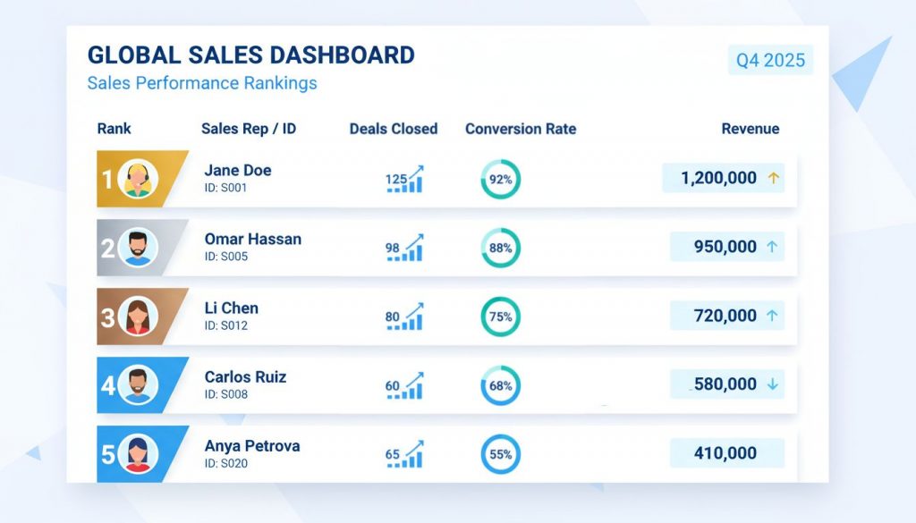 Sales Statistics Leaderboard - Logic Research Labs